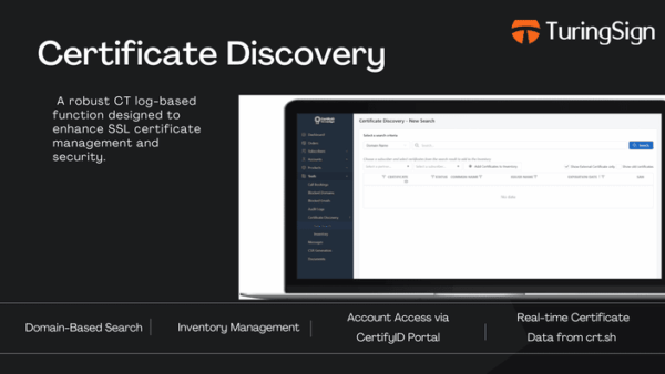 Certificate Transparency and the Power of TuringSign's Certificate Discovery Function - TuringSign